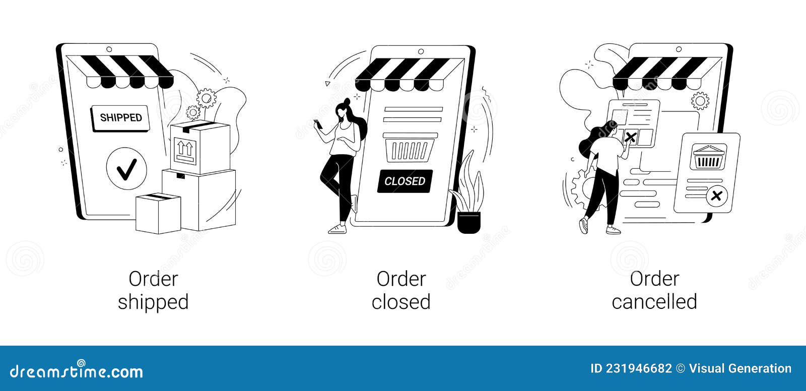 Order Status Abstract Concept Vector Illustrations. Stock Vector ...