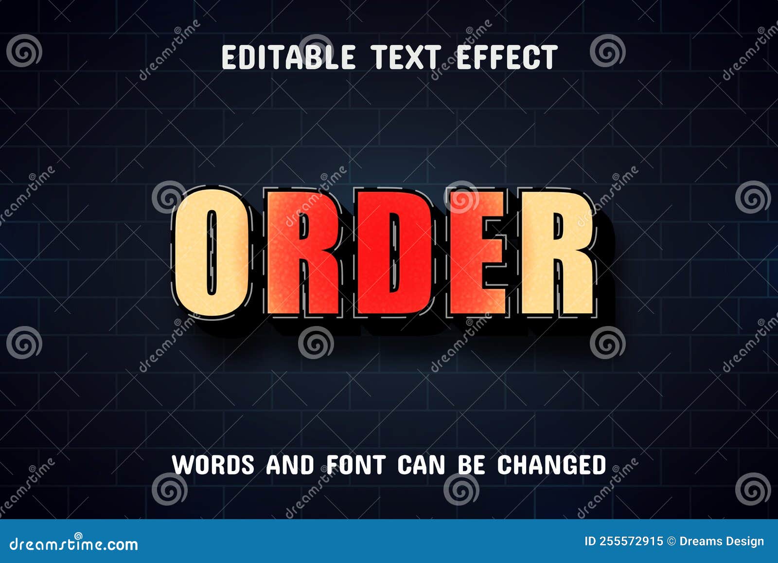 Order Text - Red Neon Style Text Effect Stock Vector - Illustration of ...