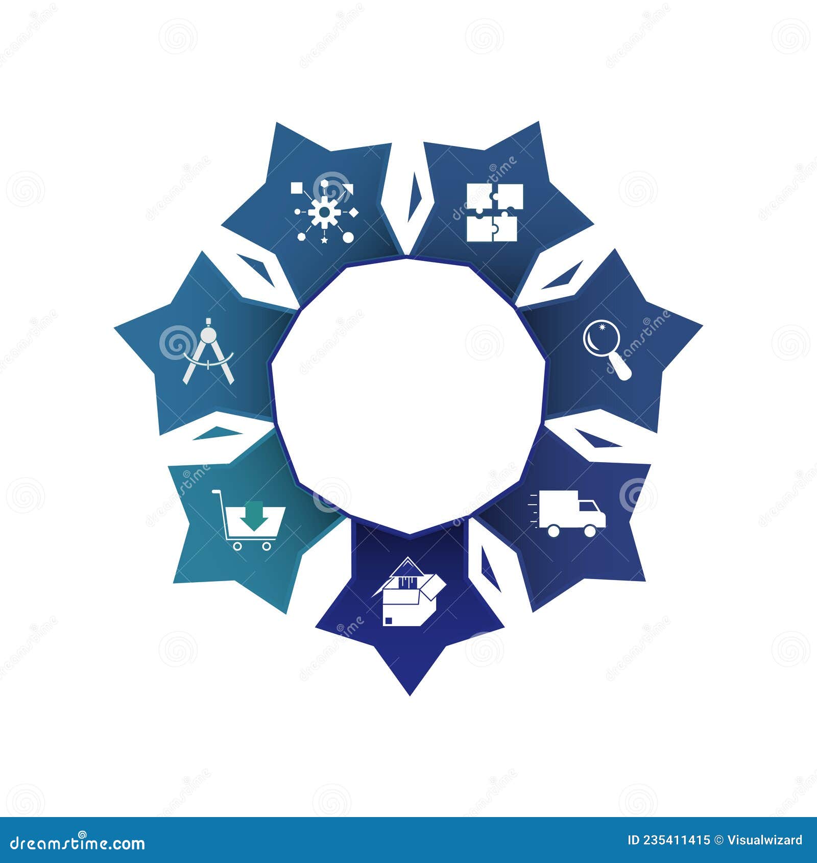 Order To Ship Flow Chart Graphic Illustration Stock Vector ...