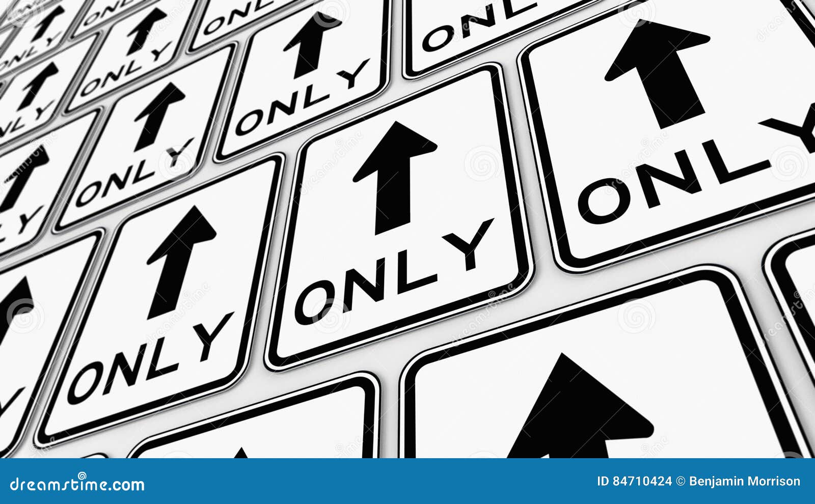 Ordered Array of Forward only Traffic Signs Stock Illustration ...