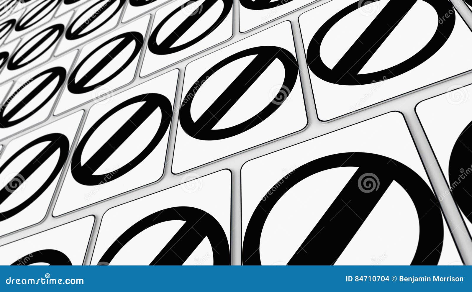 Ordered Array of Null Traffic Signs Stock Illustration - Illustration ...