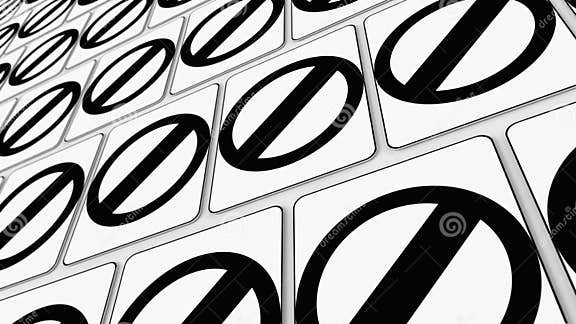 Ordered Array of Null Traffic Signs Stock Illustration - Illustration ...