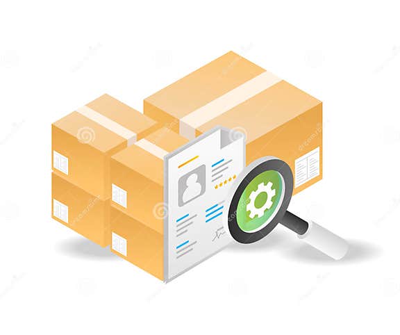 Ordered Goods Box Checking Sheet Stock Illustration - Illustration of ...