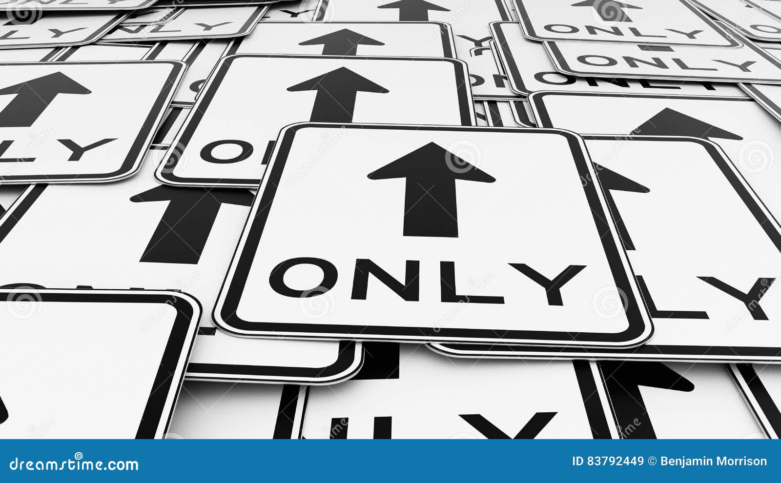 Ordered Pile of Forward only Signs Stock Illustration - Illustration of ...