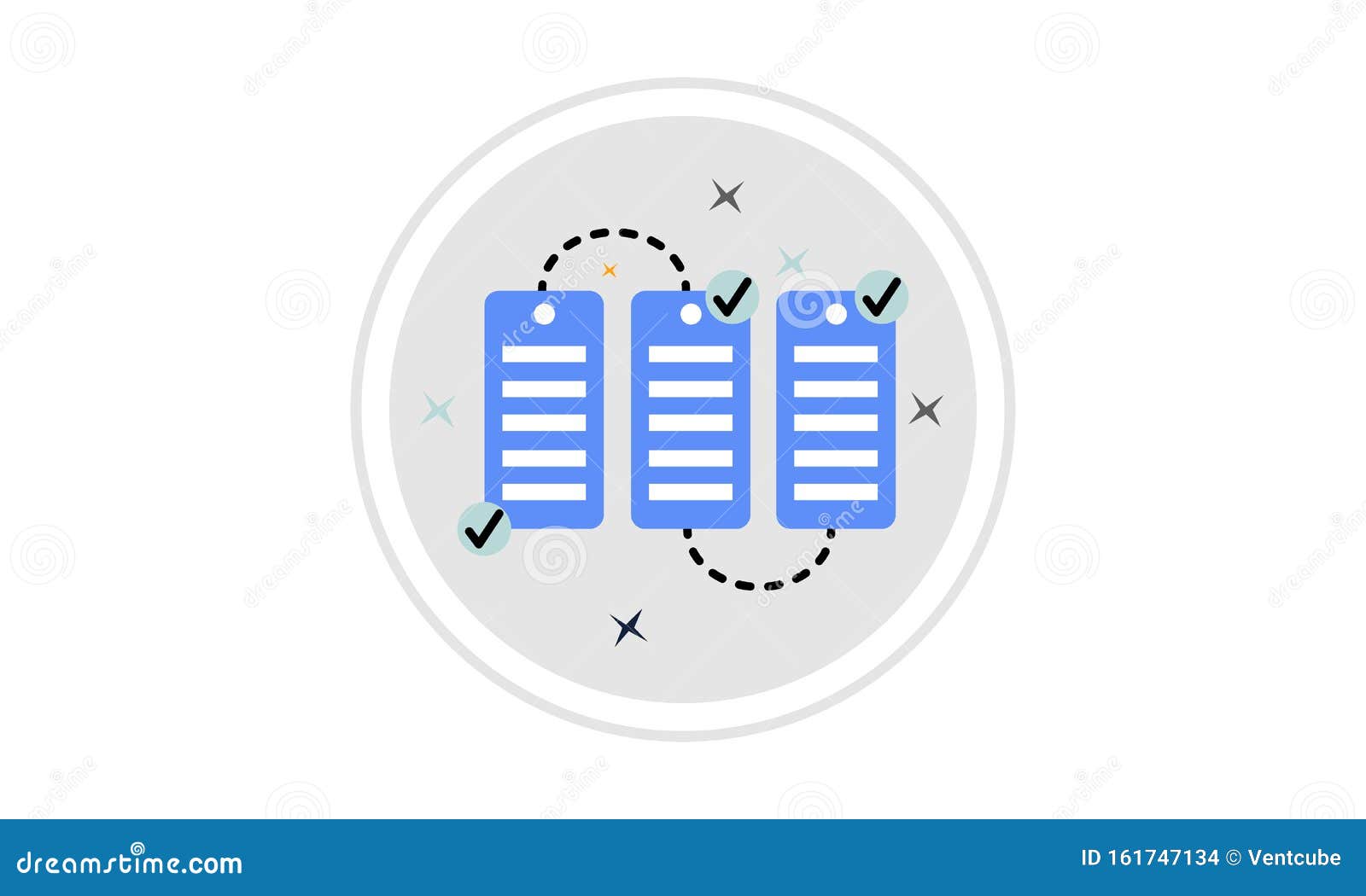 Ordered Records Flat Icon. Monochrome Creative Design from Blockchain ...