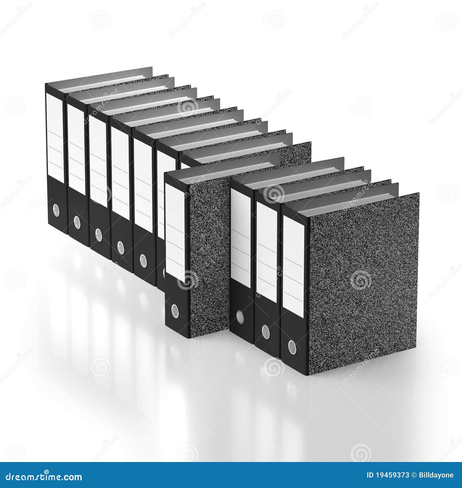 Ordered Row Of Folders With Outstanding Example Picture. Image: 19459373
