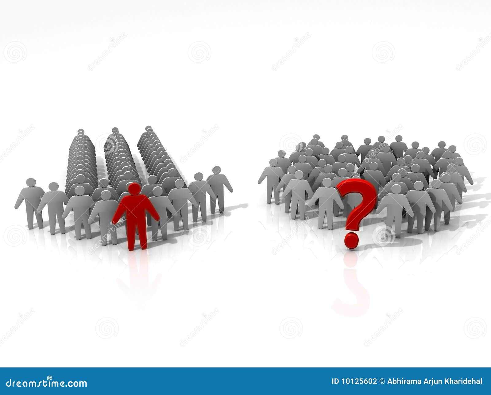 Ordered And Unordered Men Stock Illustration Illustration Of Leaderless 10125602