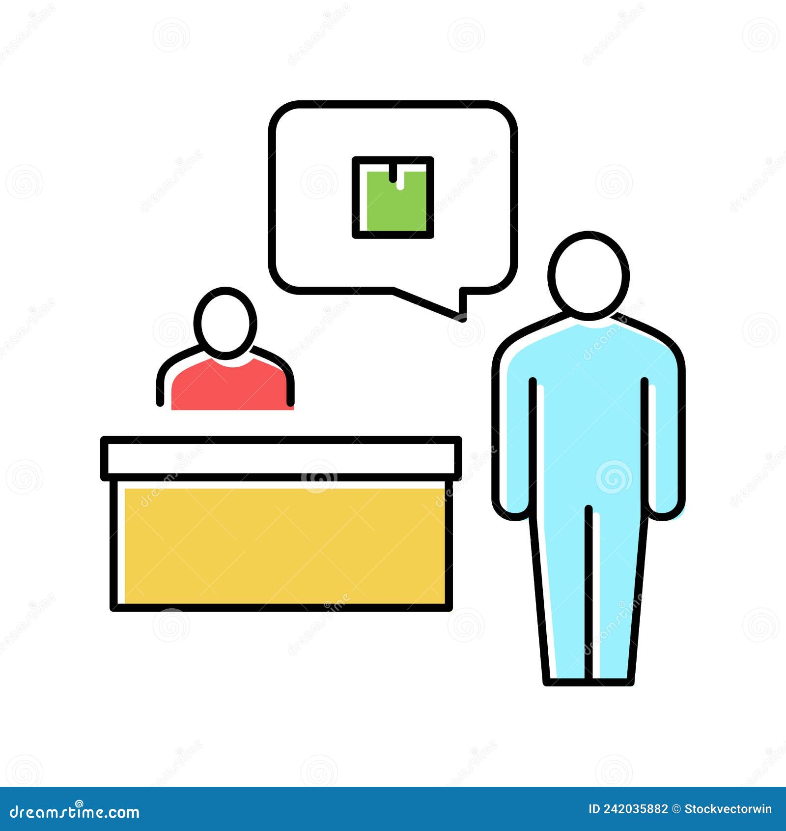 Ordering Box Color Icon Vector Illustration Stock Vector - Illustration ...