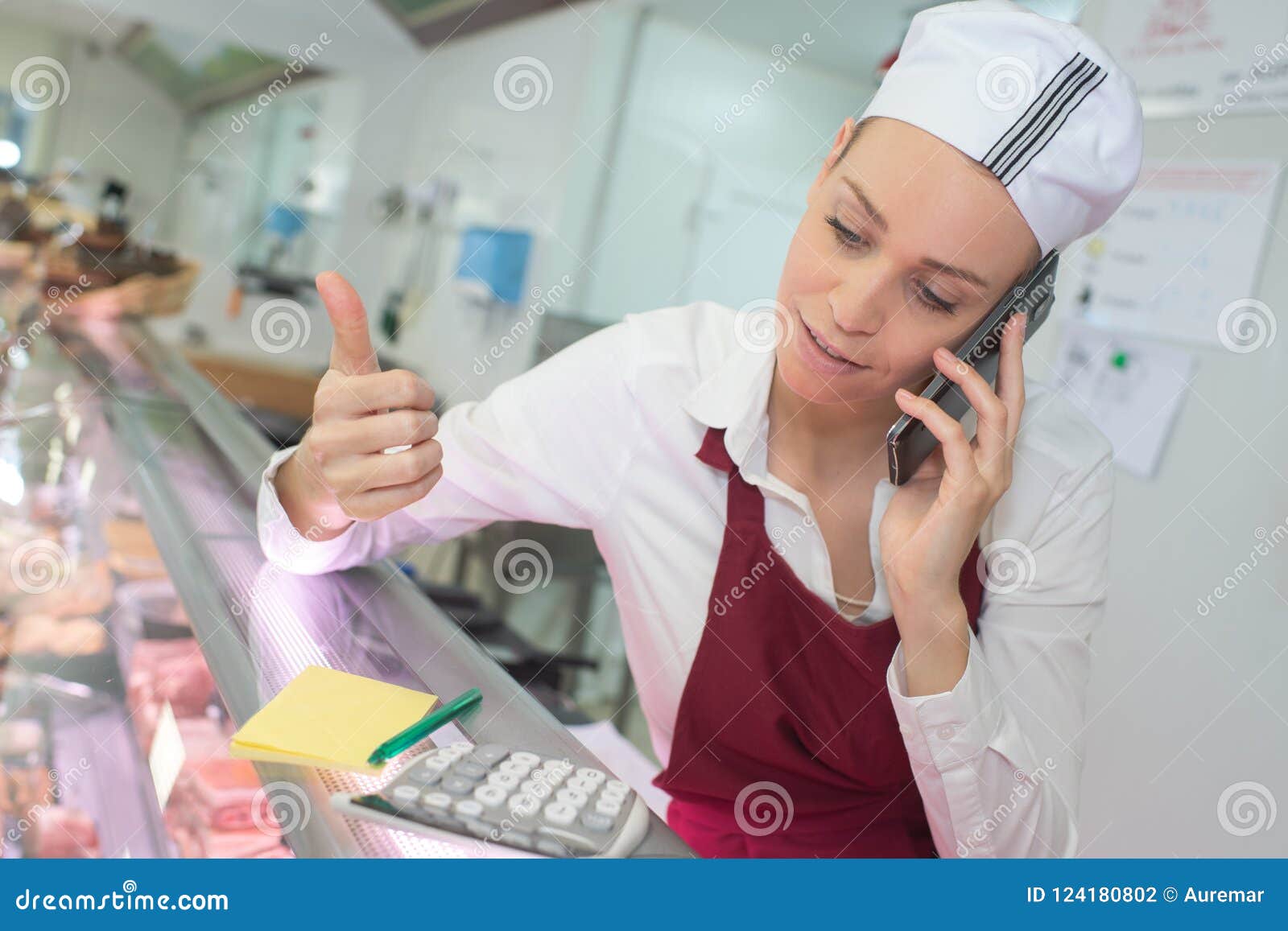 Ordering through the phone stock photo. Image of manual - 124180802