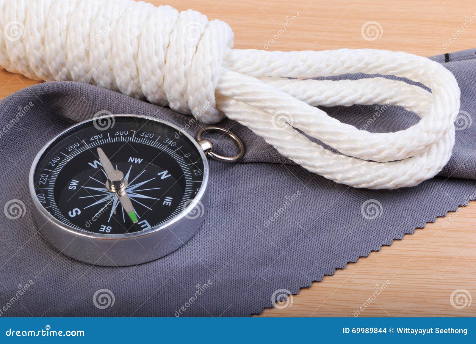 Rope, Compass And Map Royalty-Free Stock Photo | CartoonDealer.com ...
