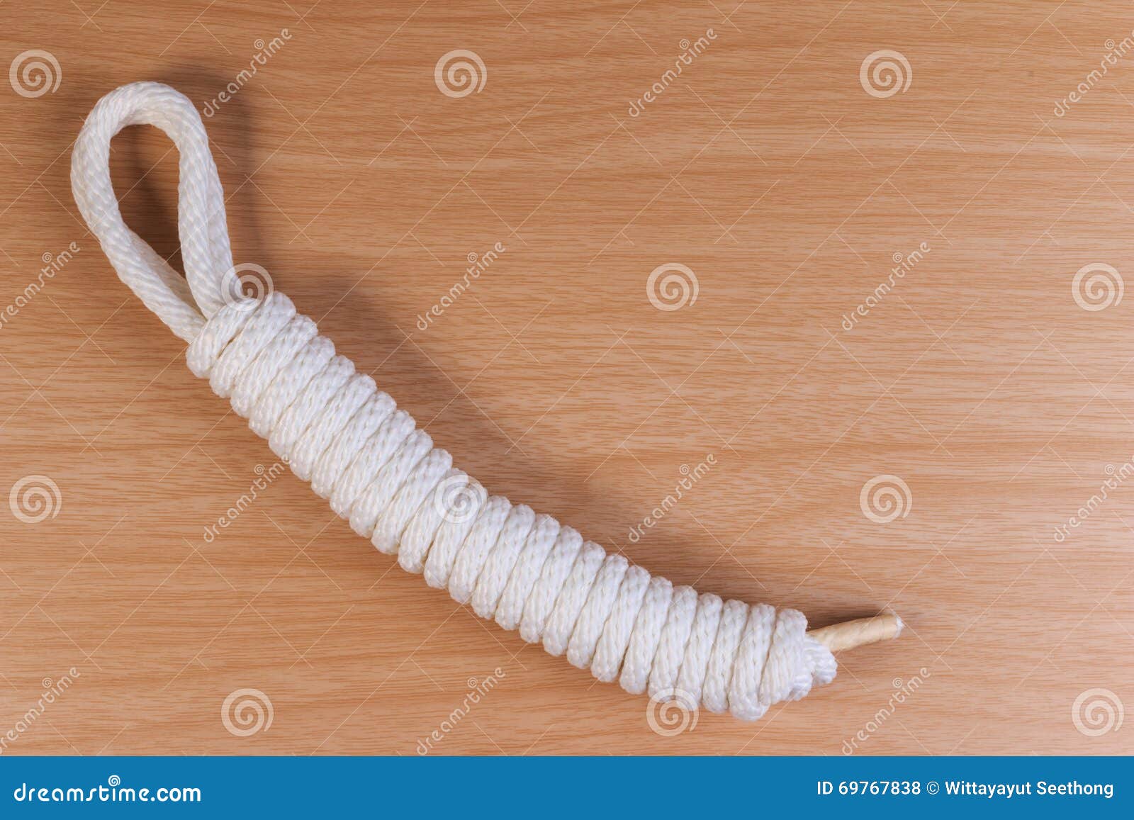 Orderliness White Scout Rope. Stock Photo - Image of rope, item: 69767838