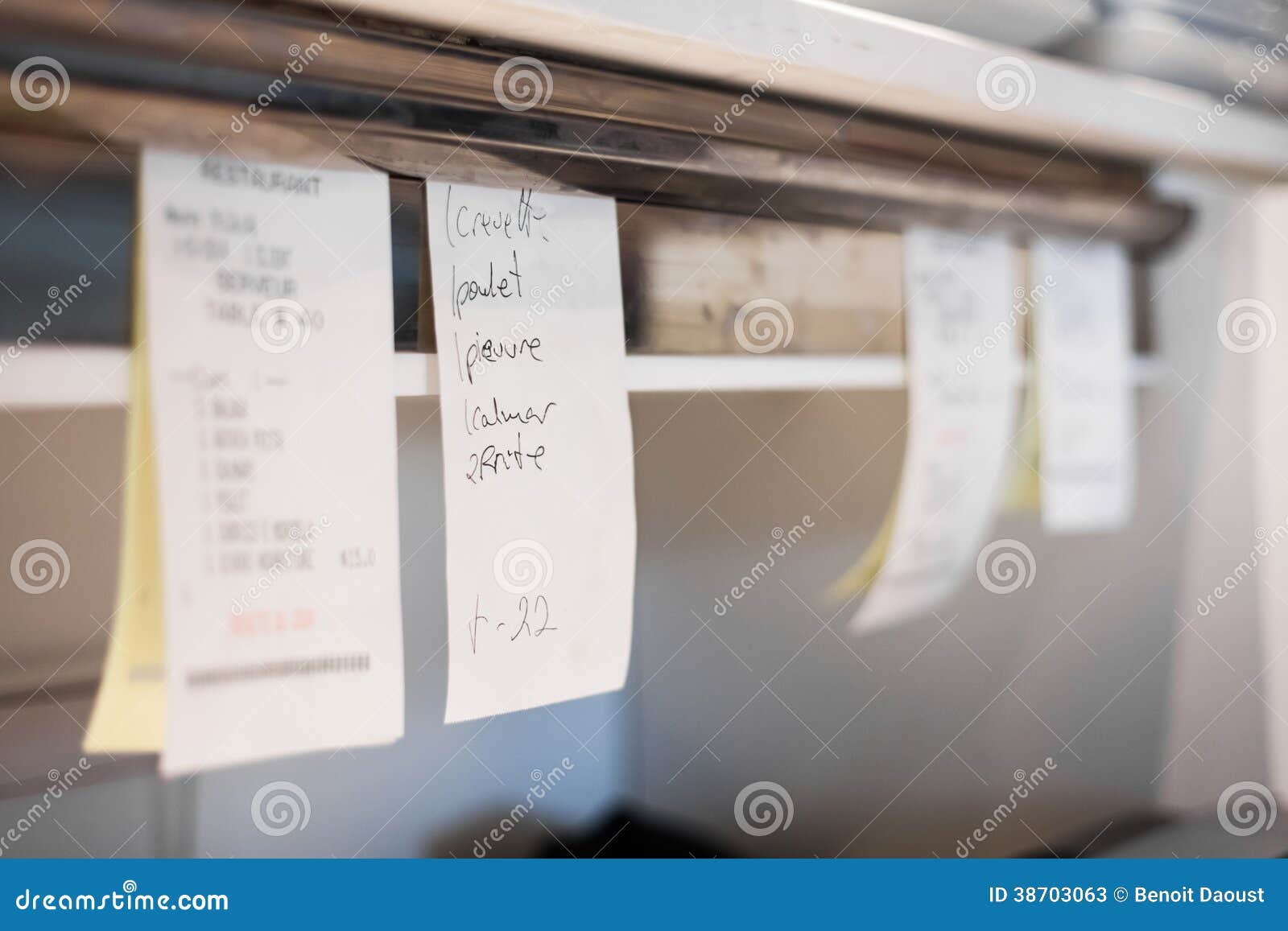 Orders in a Restaurant Kitchen Stock Image - Image of commercial ...