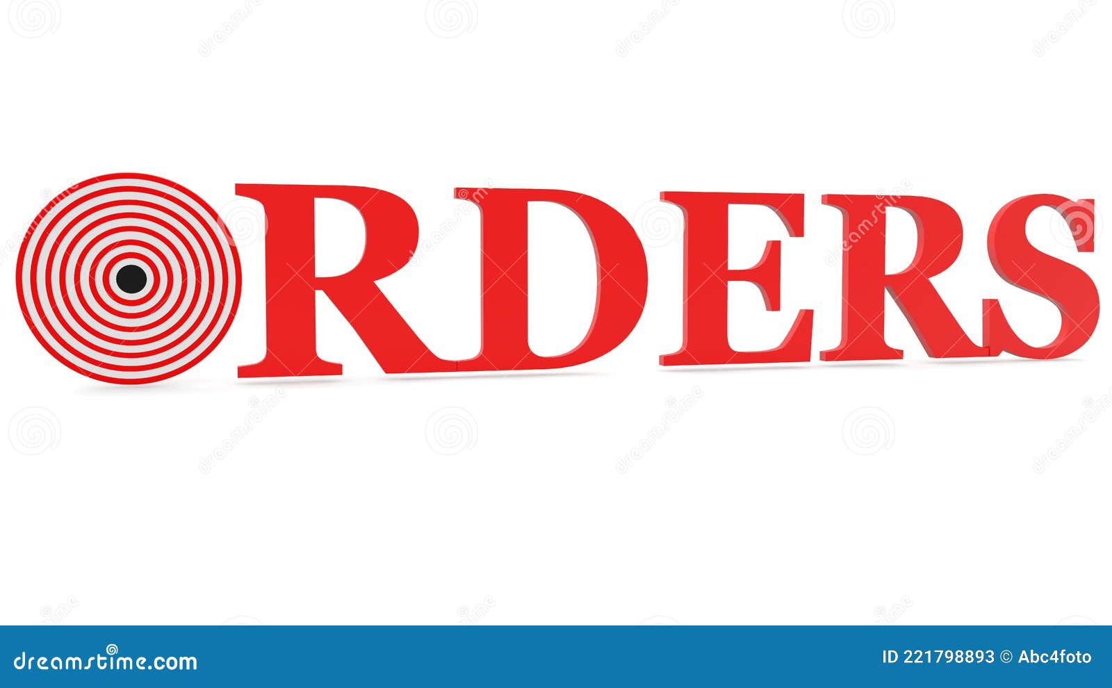 Orders and target concept stock illustration. Illustration of arrows3d ...