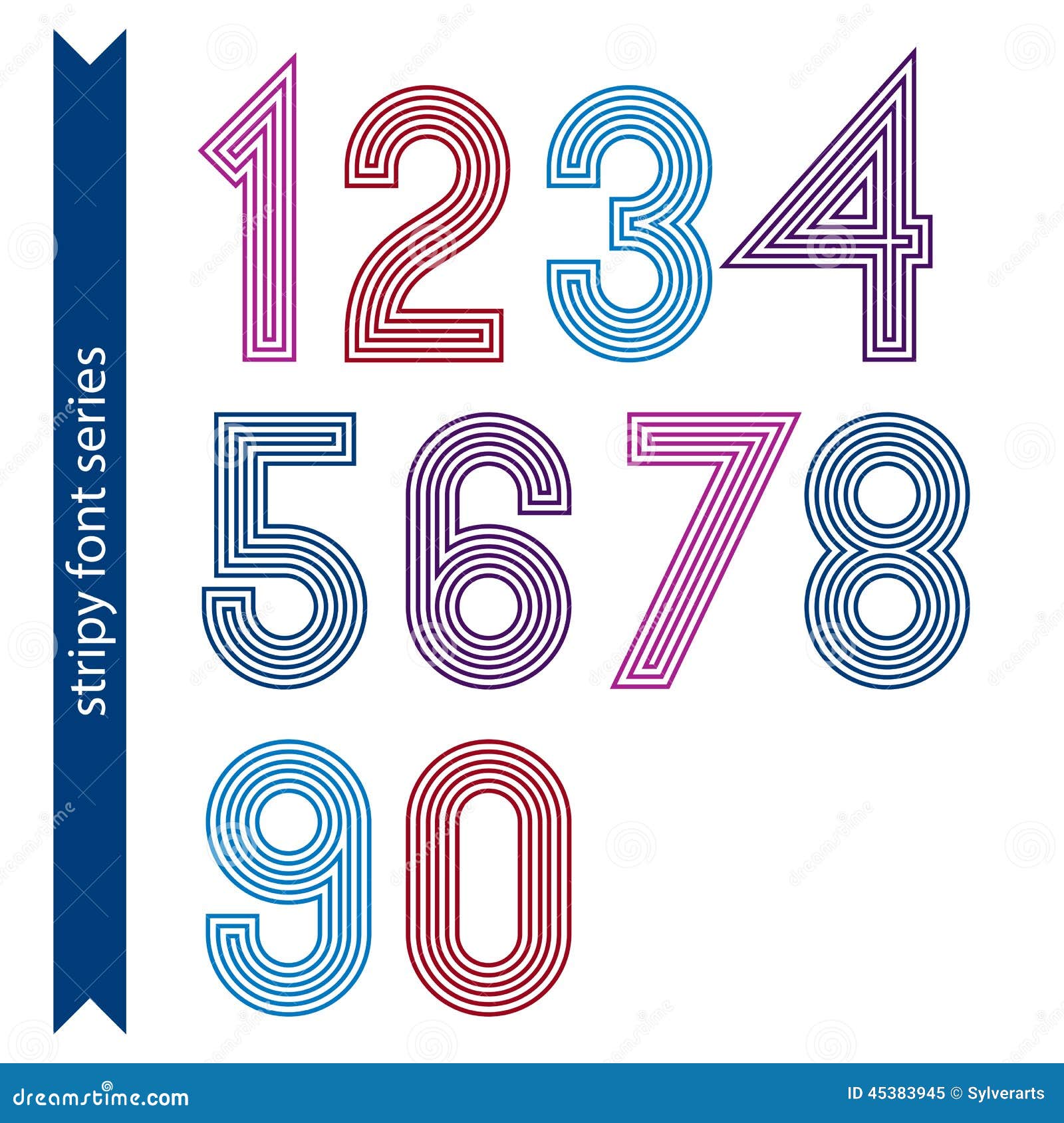 Ordinary geometric numbers stock vector. Illustration of poster - 45383945