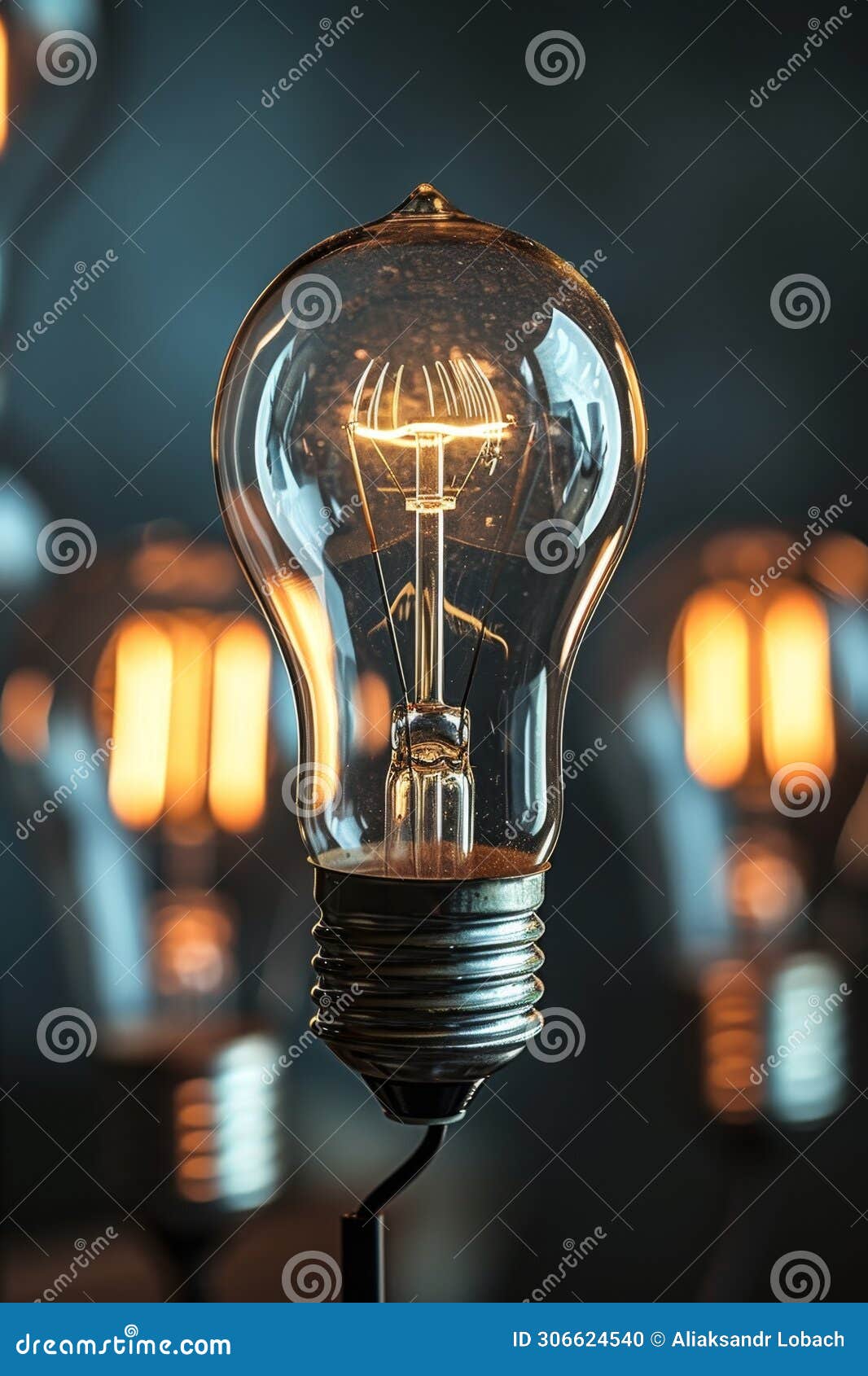 An Ordinary Incandescent Light Bulb Hangs in the Air and Burns at Night ...