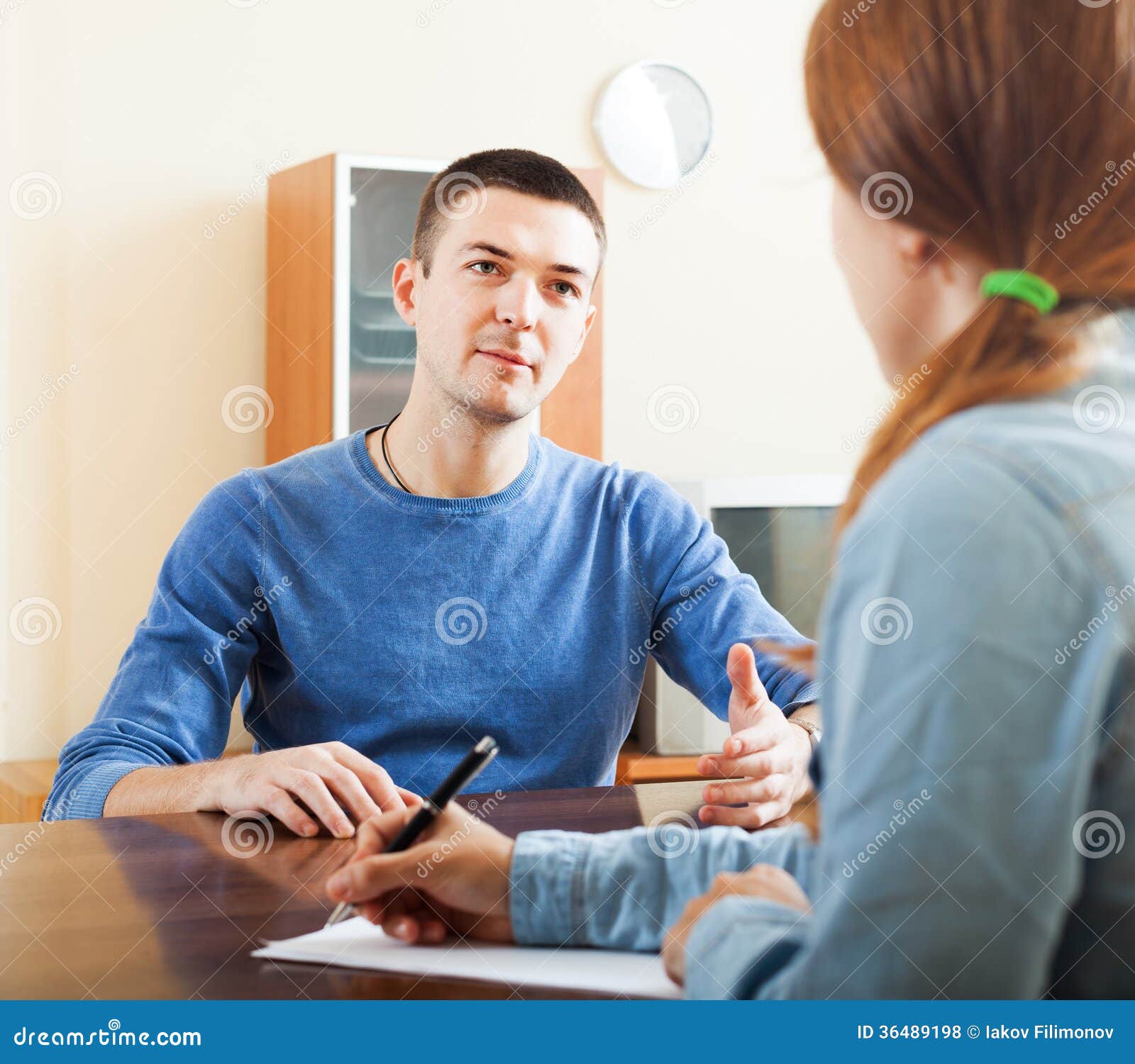 Ordinary Man Questionnaire for Worker Stock Photo - Image of form ...