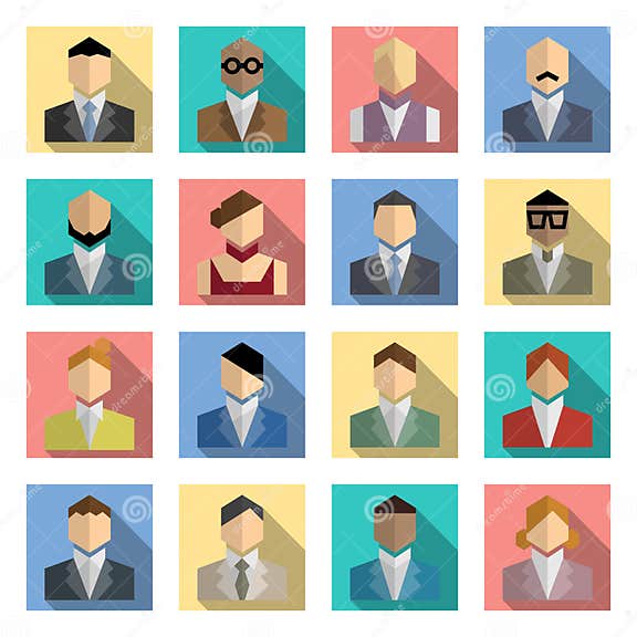 Ordinary People Icon Set. 48 X 48 Pixel Stock Vector - Illustration of ...