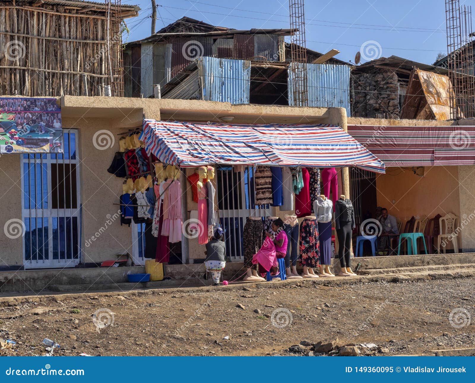 Ordinary Rural Clothing Store, Ethiopia Editorial Image - Image of ...