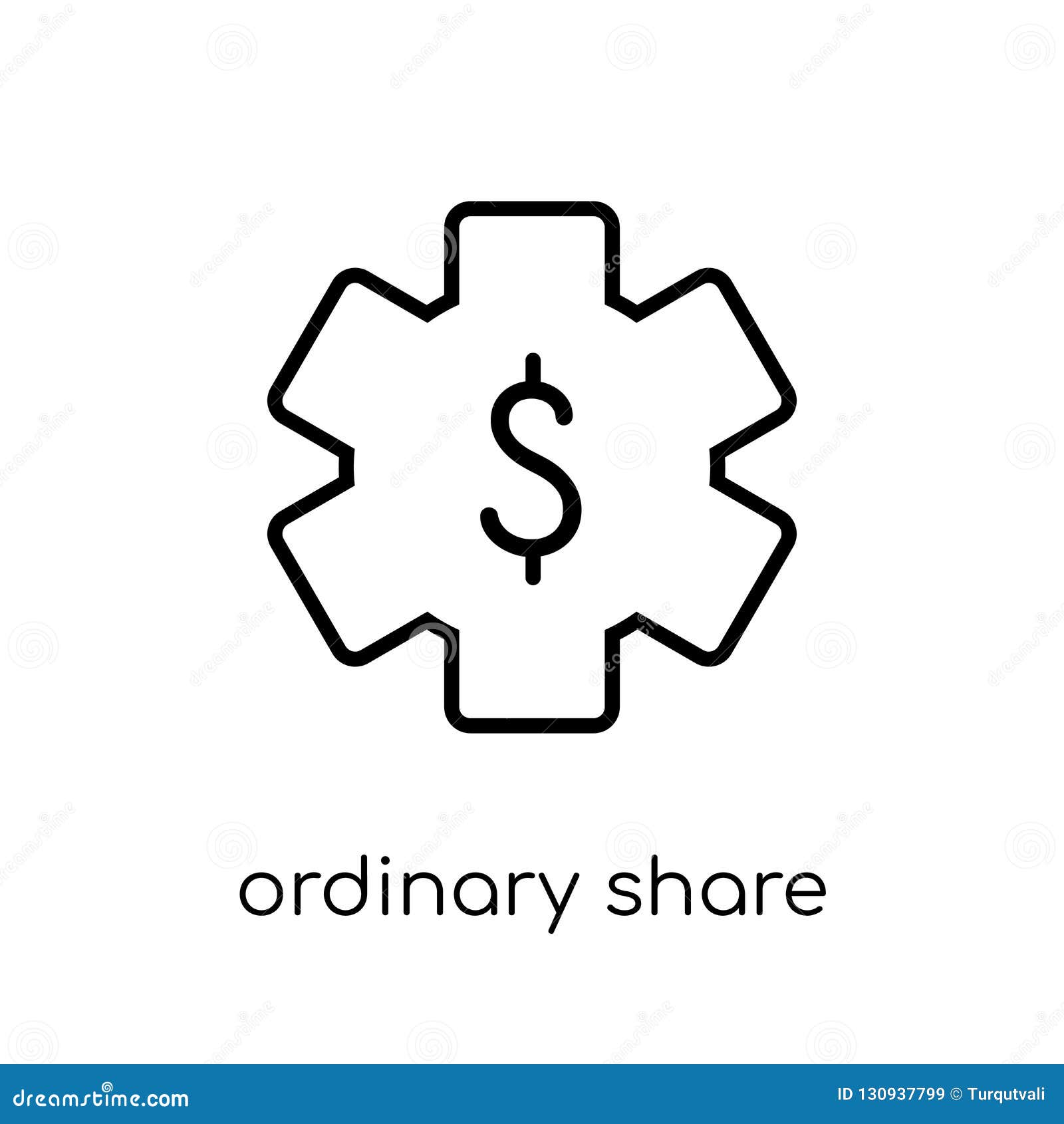 Ordinary Share Icon. Trendy Modern Flat Linear Vector Ordinary S Stock ...