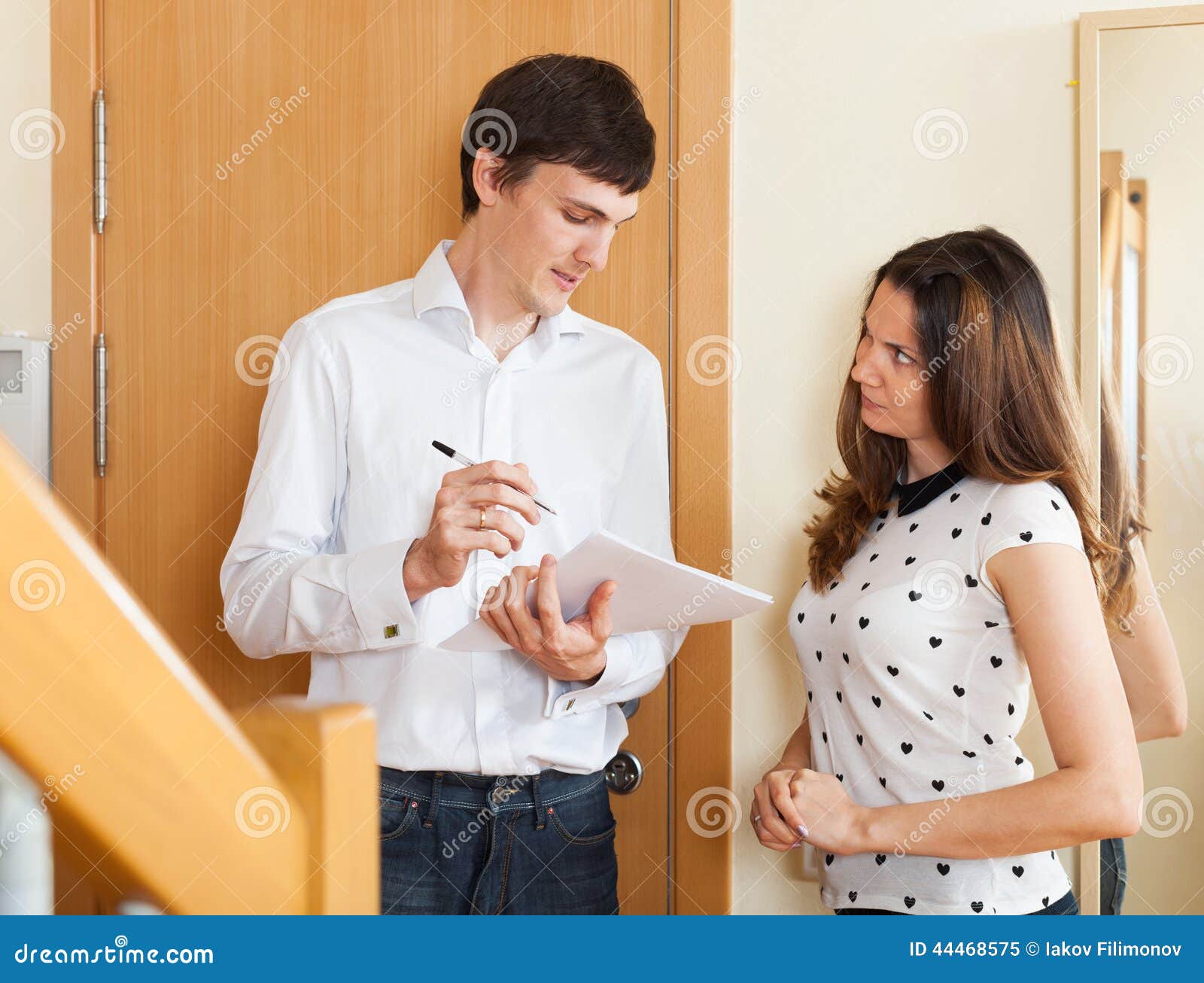 Ordinary Social Worker Questioning Girl Stock Image - Image of ...