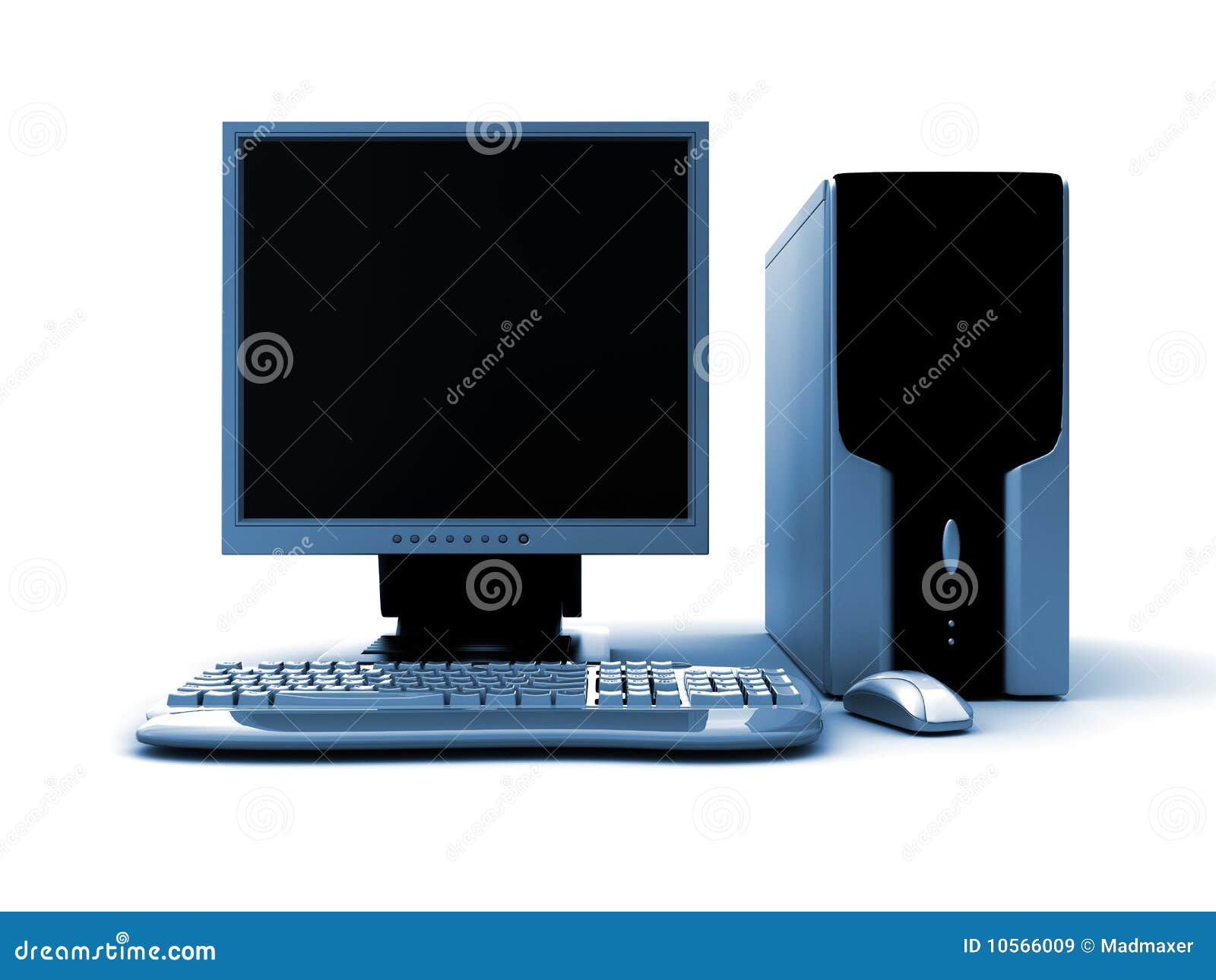 Ordinateur 3d illustration stock. Illustration du personnel - 10566009