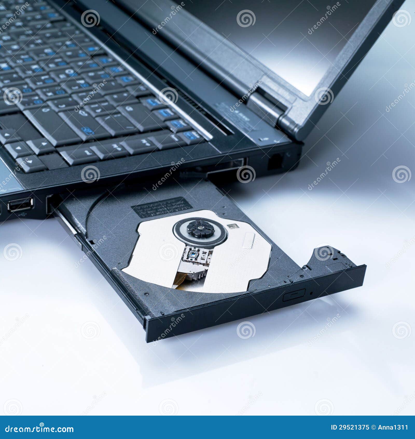 Ordinateur Portable Avec Un Plateau Ouvert Image stock - Image du ...