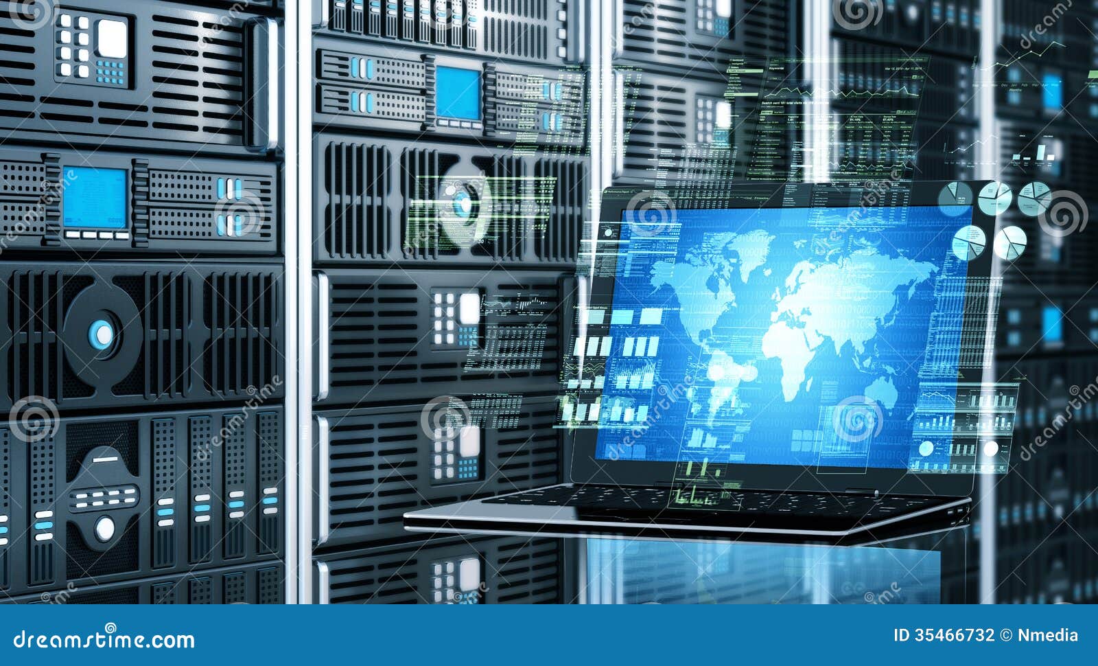 Ordinateur Portable De Serveur D'Internet Illustration Stock ...