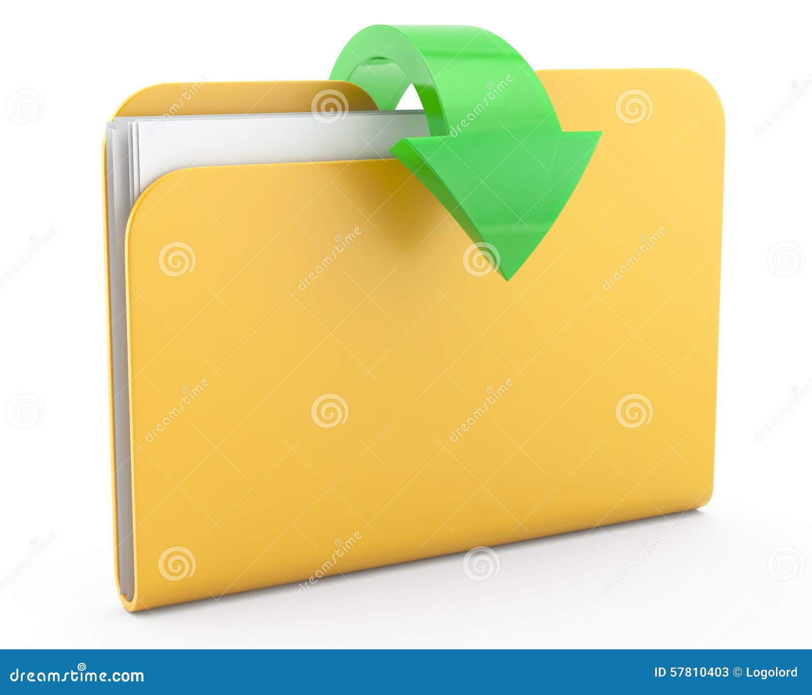 Ordner mit Dateien stock abbildung. Illustration von nachrichten - 57810403