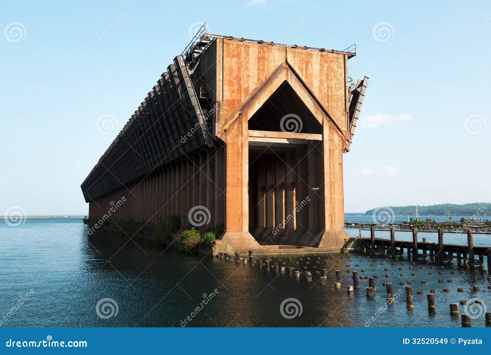 Ore dock stock image. Image of shipyard, steel, harbor - 32520549