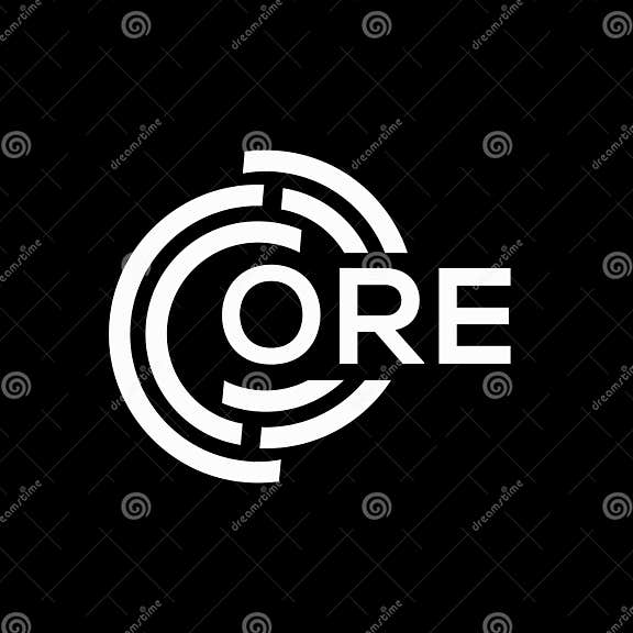 ORE Letter Logo Design on Black Background. ORE Creative Initials ...