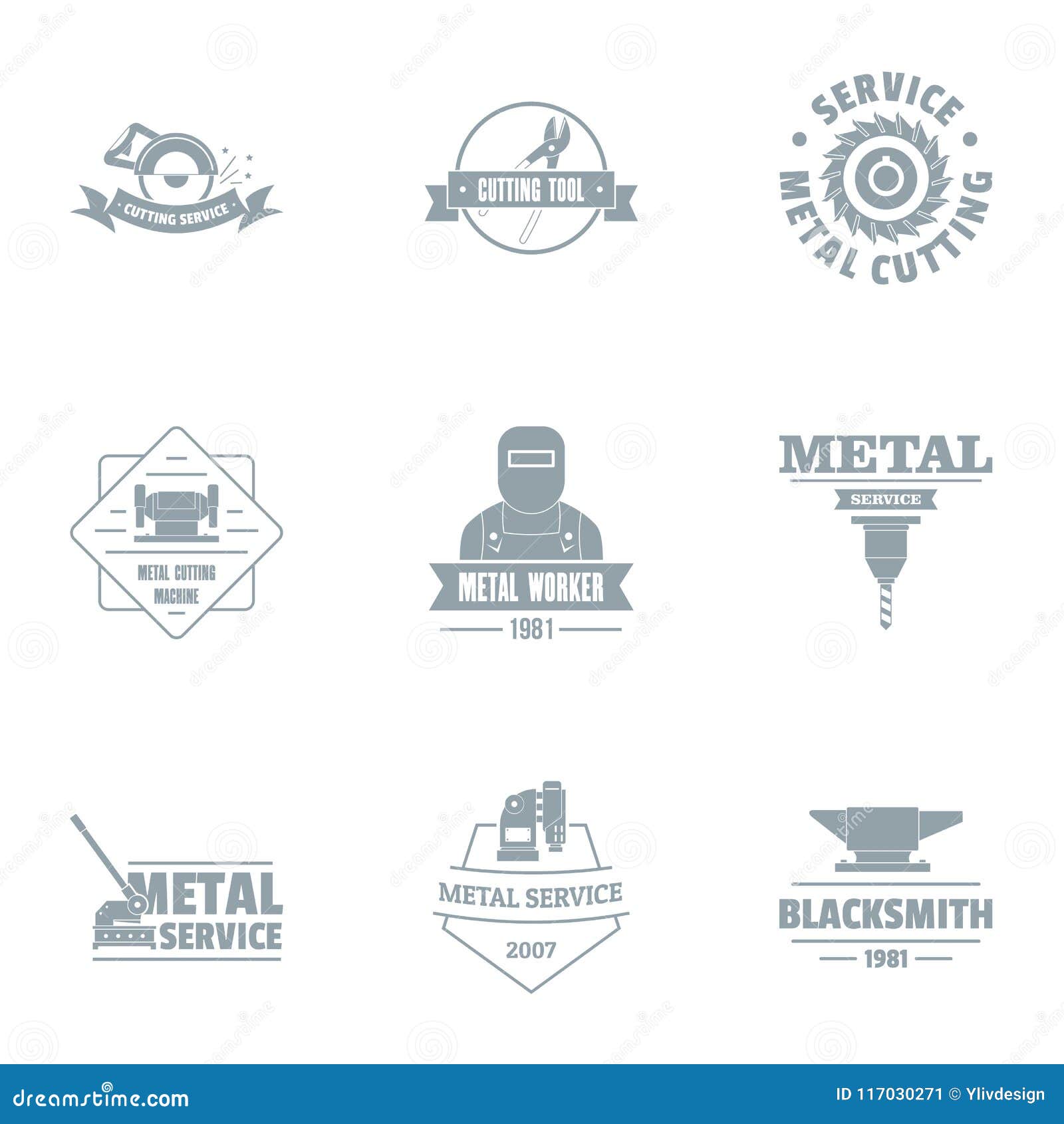 Ore logo set, simple style stock vector. Illustration of frame - 117030271