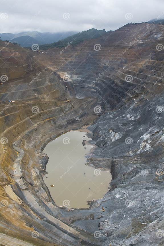 Ore mining stock photo. Image of mountains, muddy, earth - 19354076