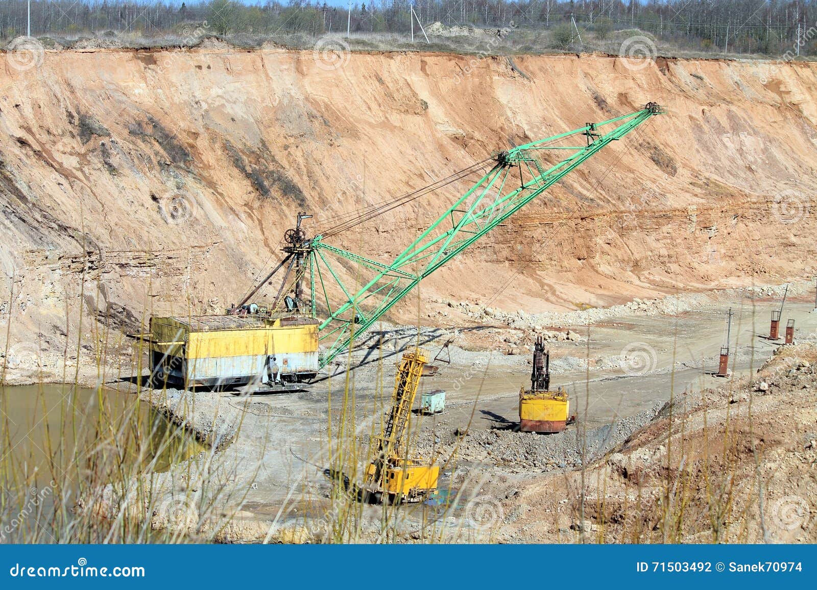 Ore mining stock photo. Image of machine, diamond, geology - 71503492