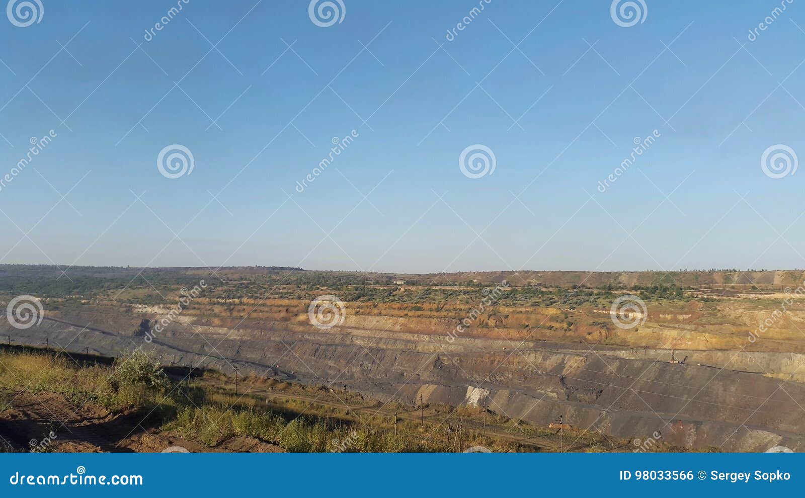 Ore quarry. Pit stock photo. Image of landscape, industrial - 98033566