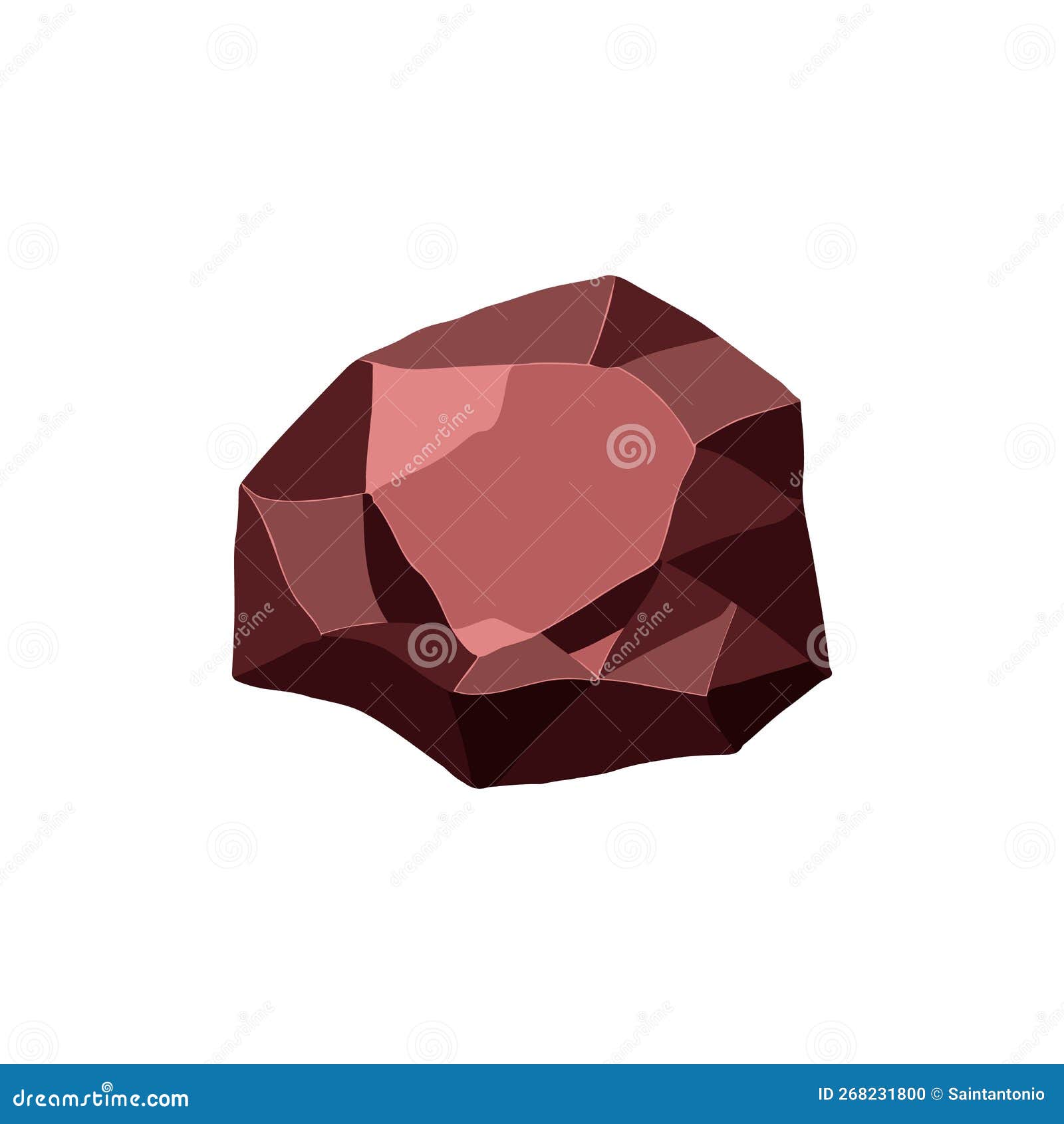 Ore Rock Boulder. Natural Shape Stone Stock Vector - Illustration of ...