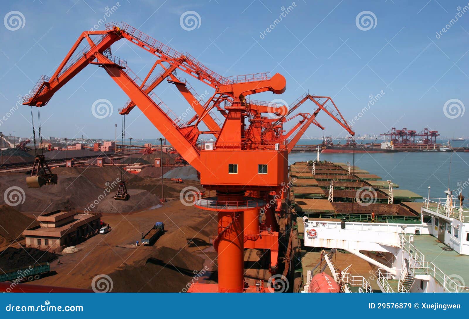 Ore terminal stock image. Image of trading, orange, heavy - 29576879