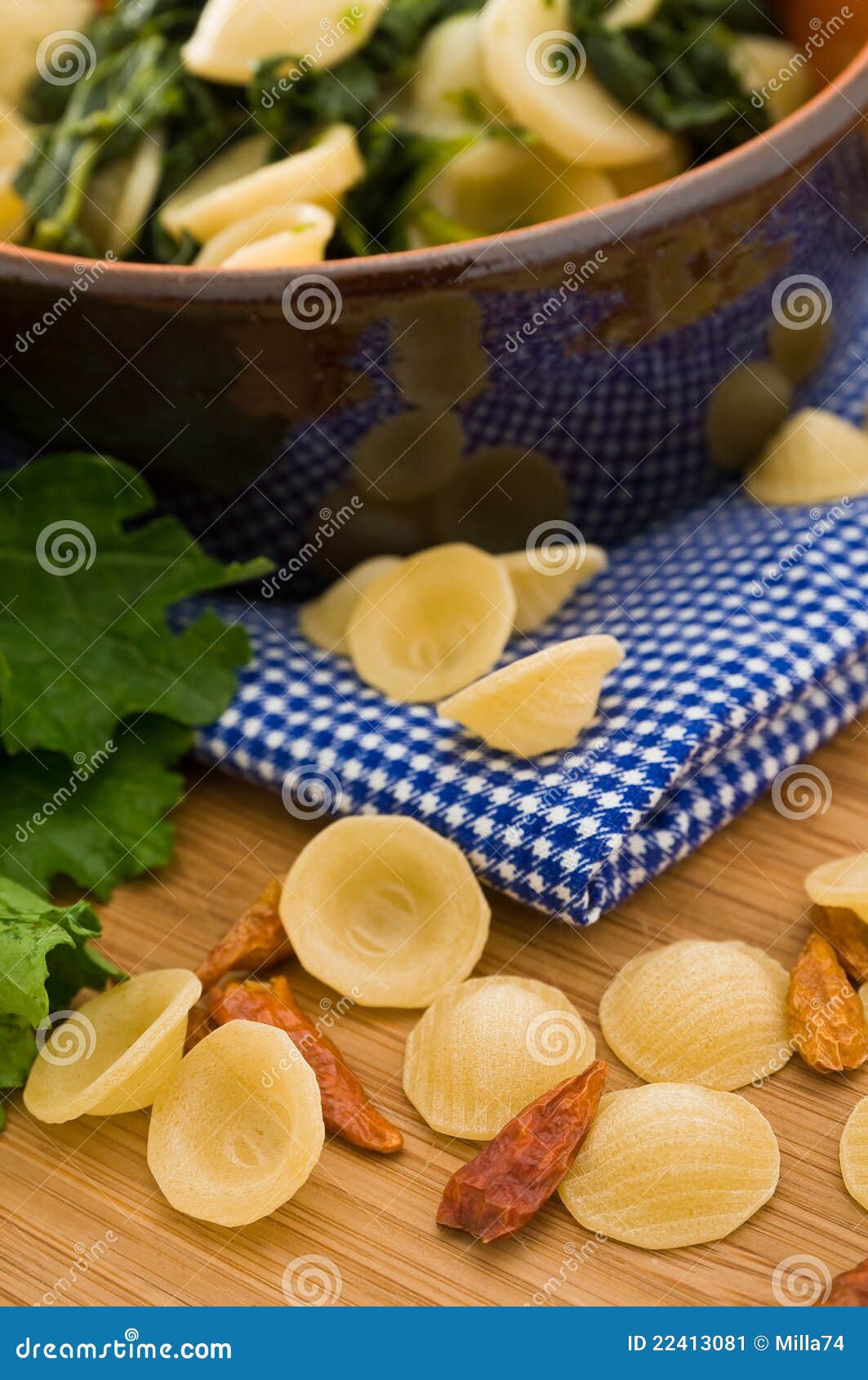Orecchiette with Turnip Tops. Stock Image - Image of nourishment ...
