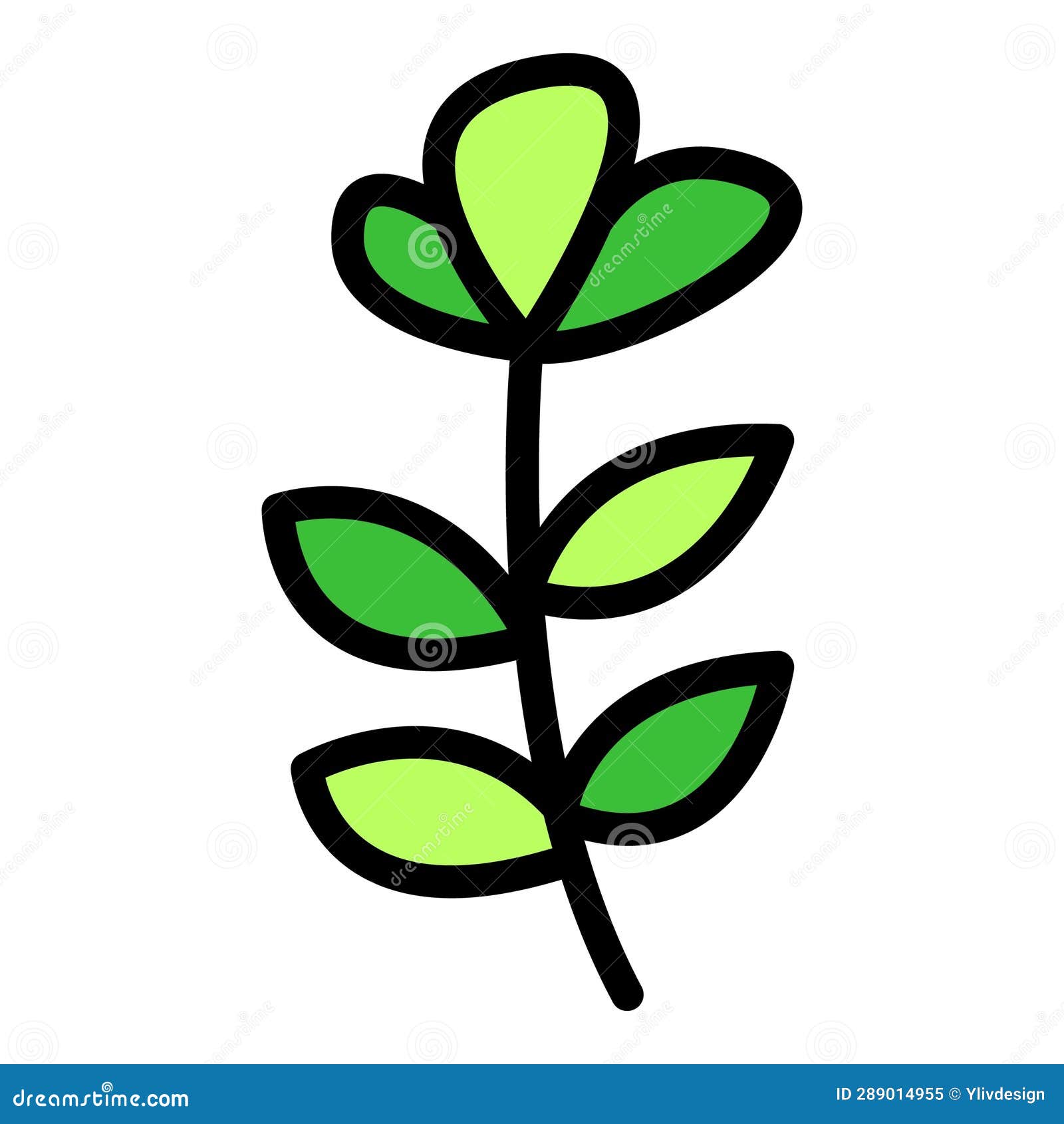 Oregano icon vector flat stock vector. Illustration of thin - 289014955
