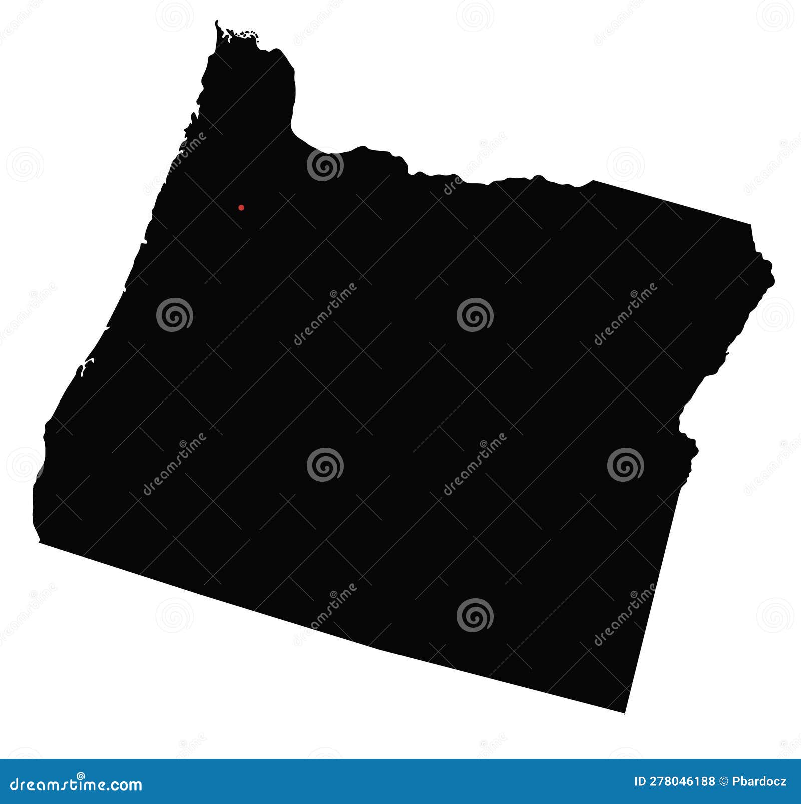 Oregon Map Silhouette. Royalty-Free Cartoon | CartoonDealer.com #114595955