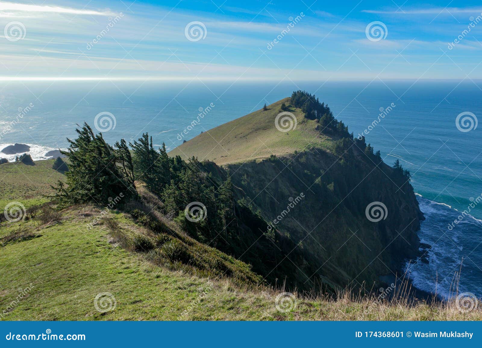 The Oregon Coast As Seen from Cascade Head Preserve Stock Image - Image ...
