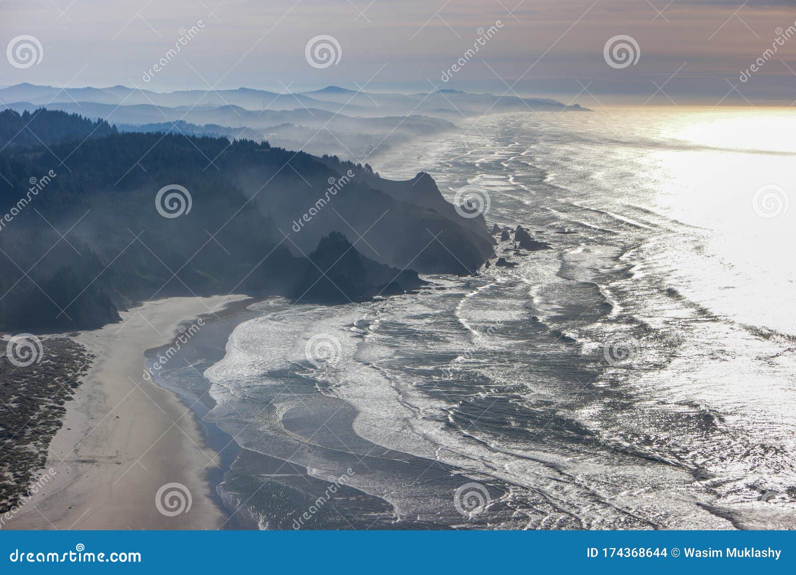 The Oregon Coast As Seen from Cascade Head Preserve Stock Photo - Image ...