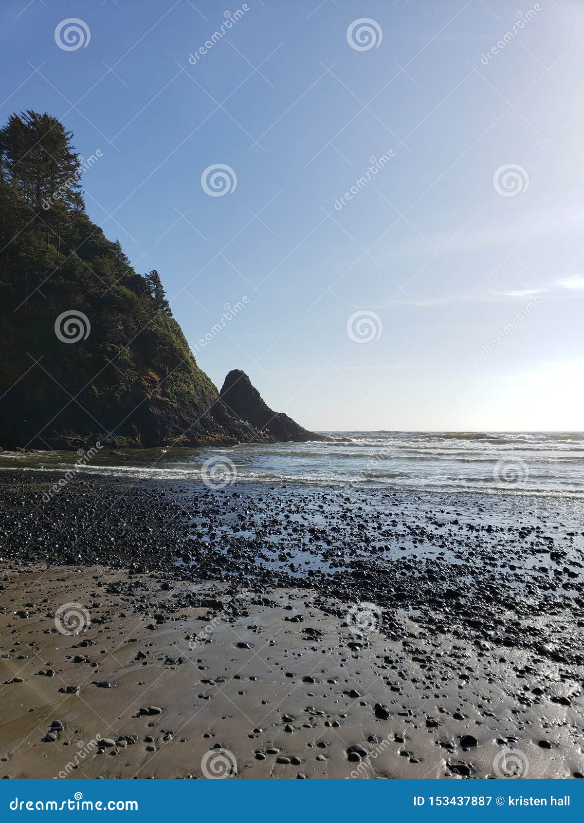 Oregon Coast Ocean View with Cliff Stock Image - Image of rocks, oregon ...