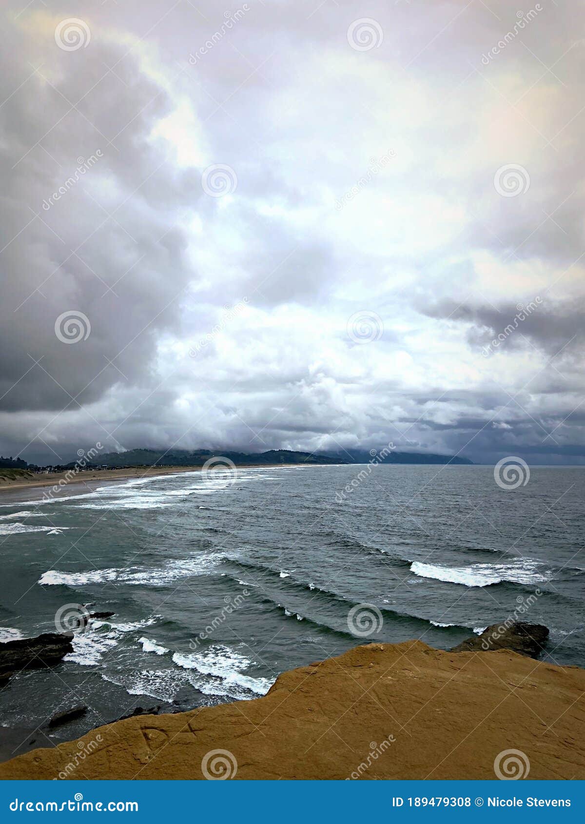 Oregon Coast Stormy Weather Stock Photo - Image of weather, grey: 189479308