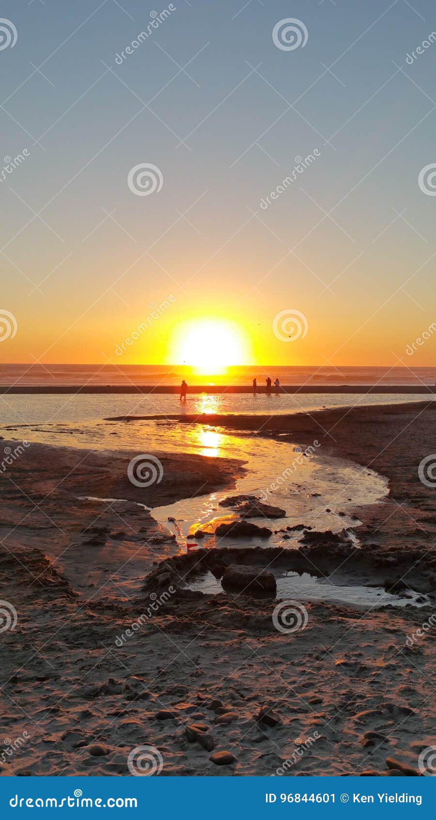 Oregon Coast Stream at Sunset Stock Image - Image of oregon, coast ...