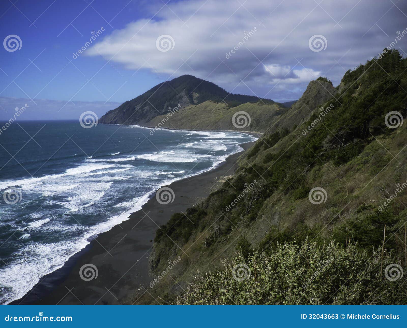 Oregon Coast in Summer stock image. Image of turquoise - 32043663