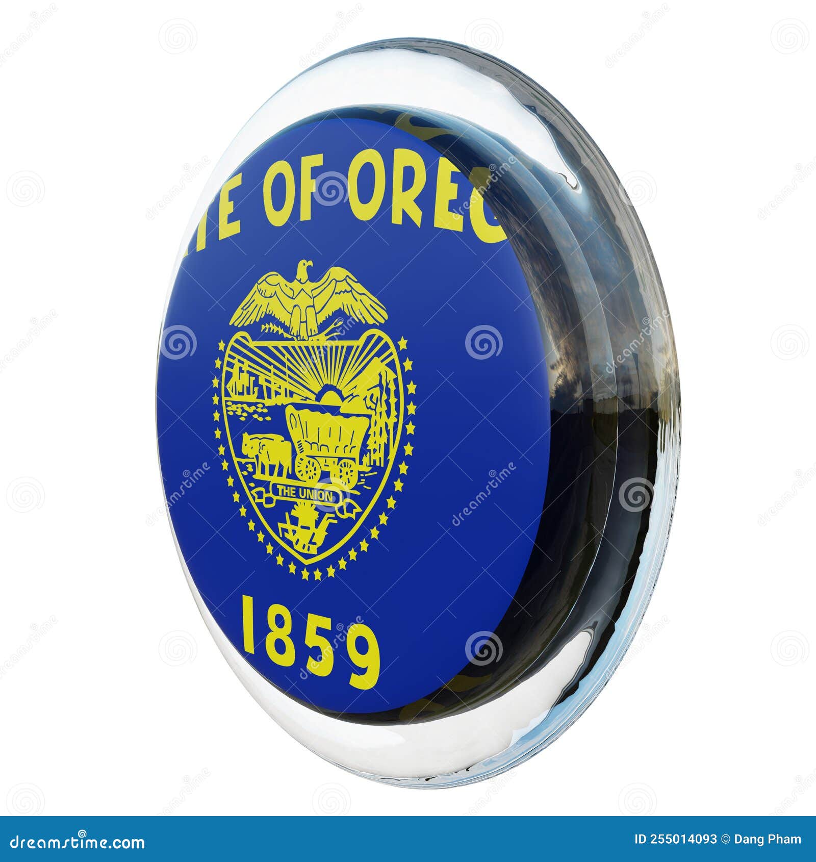 Oregon 3D flag stock illustration. Illustration of shiny - 255014093
