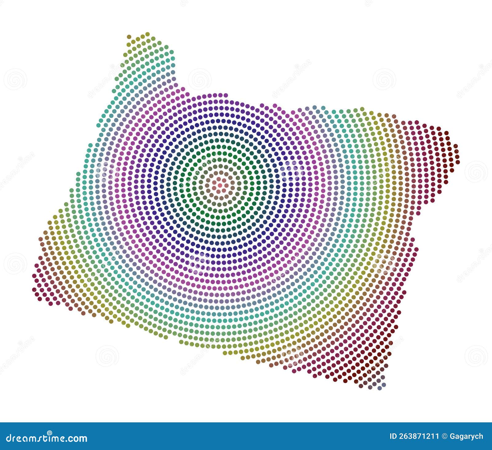 Oregon dotted map. stock vector. Illustration of digital - 263871211