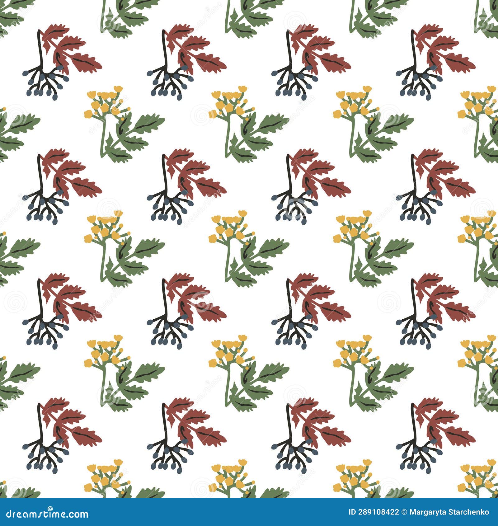 Oregon grape pattern stock vector. Illustration of stems - 289108422