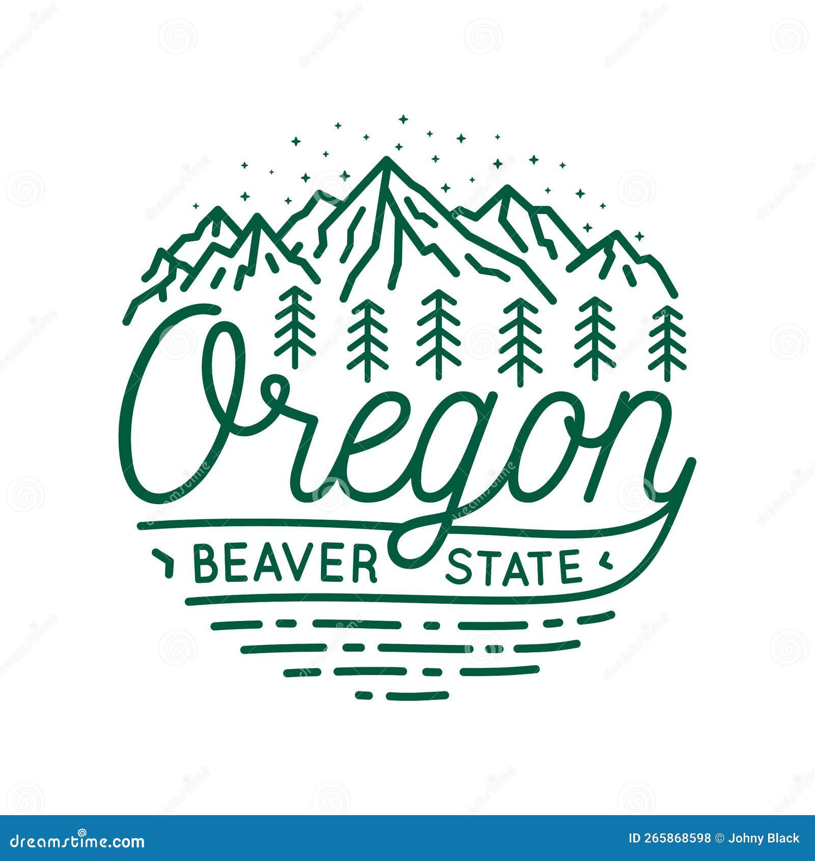 Oregon Beaver State Vector Design Template. Vector and Illustration ...