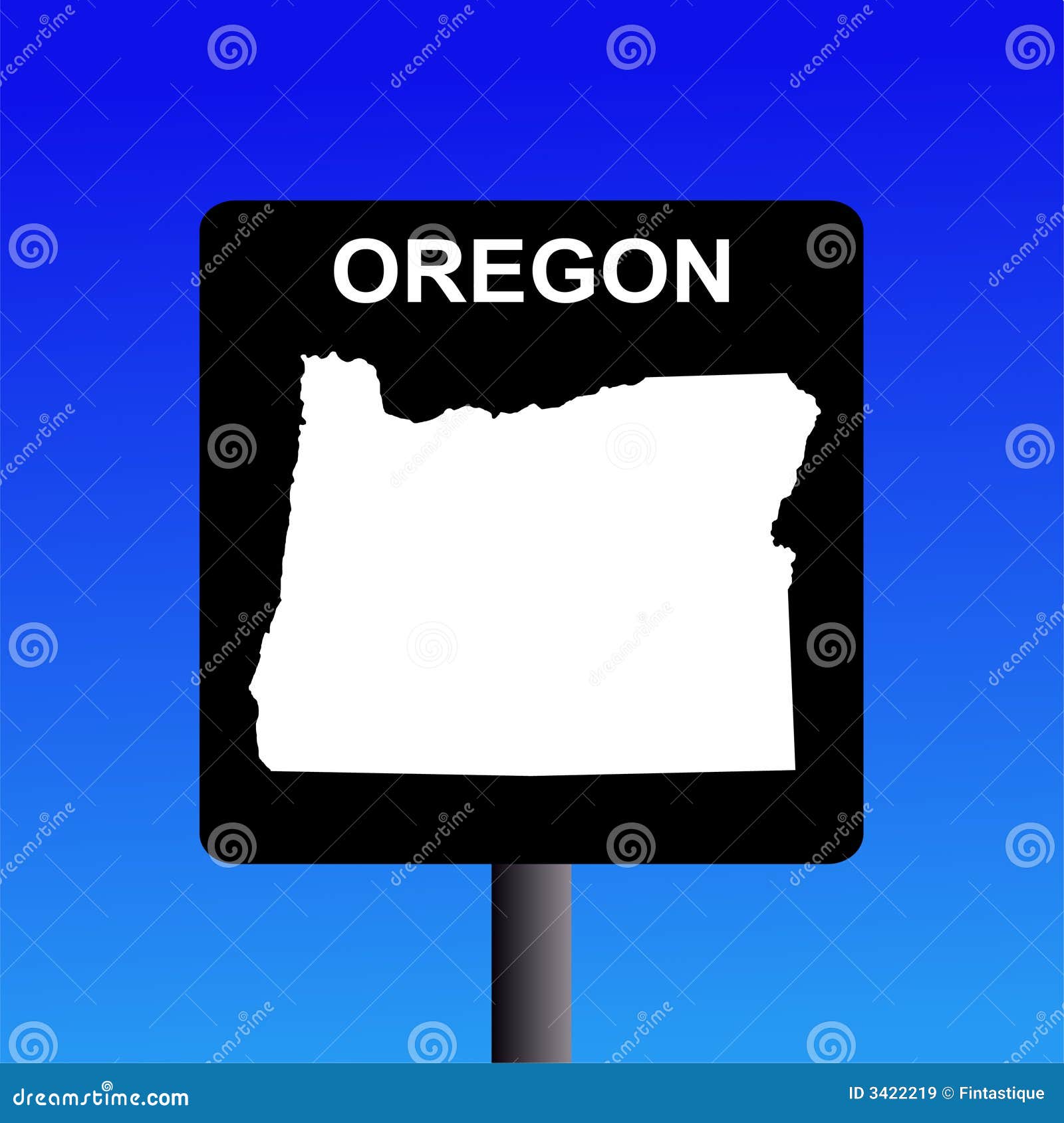 Oregon highway sign stock vector. Illustration of blank - 3422219